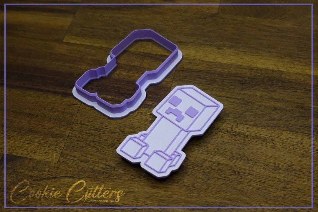 Creeper Character Inspired by Minecraft Cookie Cutterstamp Embosser kn5 ...