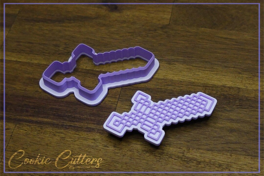 Sword Inspired by Minecraft Cookie Cutterstamp Embosser kn11 - Etsy