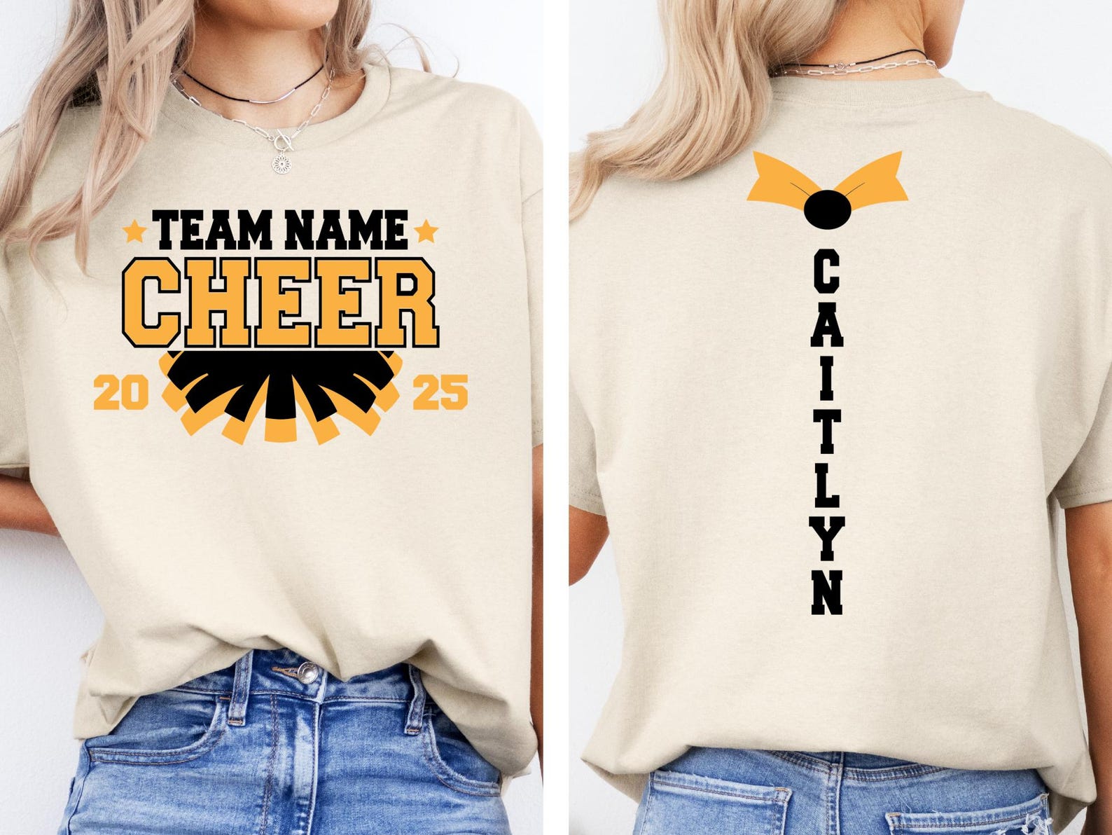 Custom Cheer Team Name Shirt, Personalized Cheer Shirt, Cheer Player ...