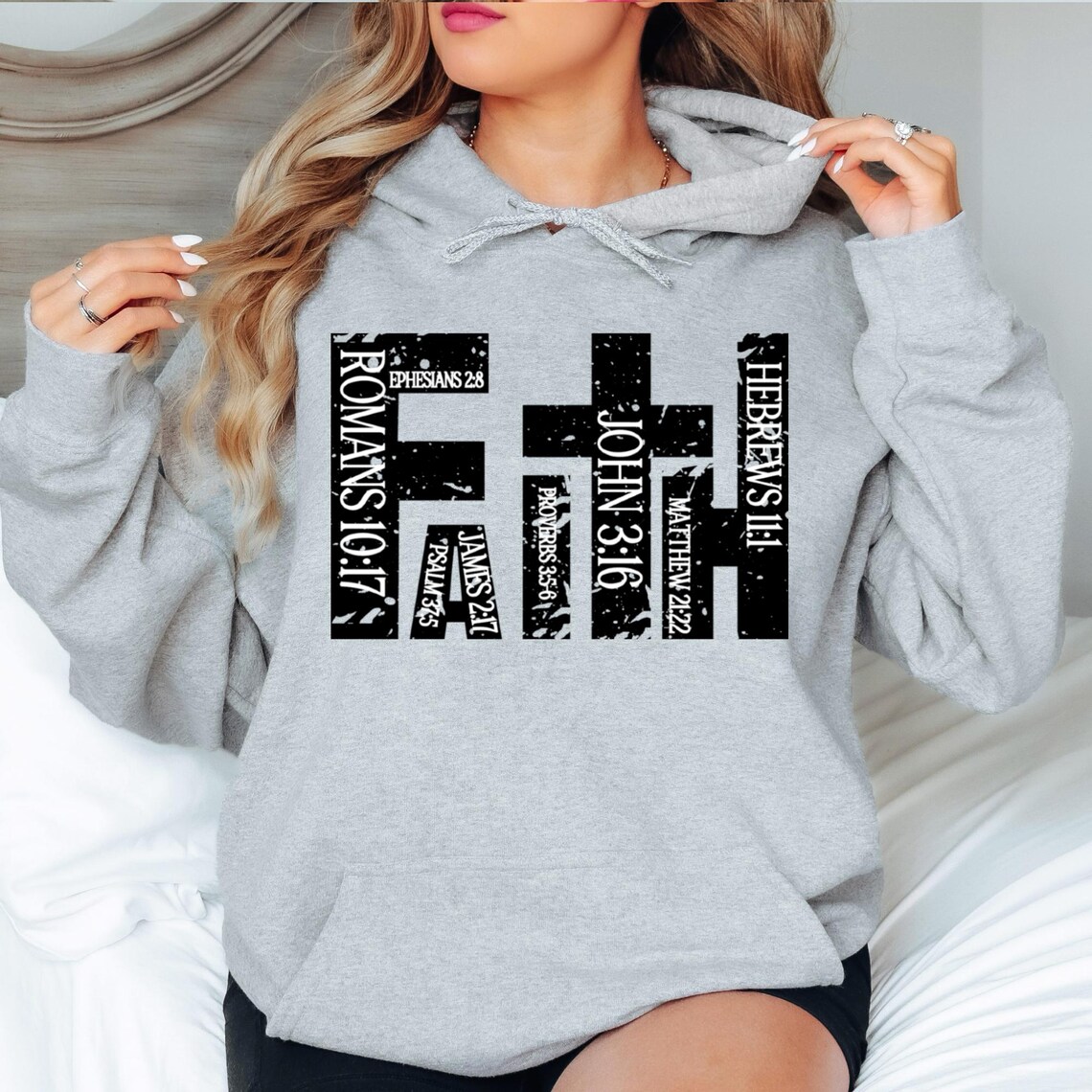 Christian Hoodie,retro Faith Hoodie,bible Verse Hoodie,christian Cross ...