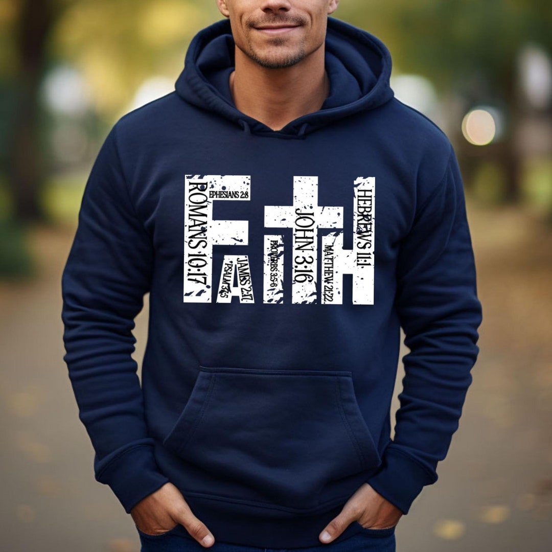 Christian Hoodie,retro Faith Hoodie,bible Verse Hoodie,christian Cross ...