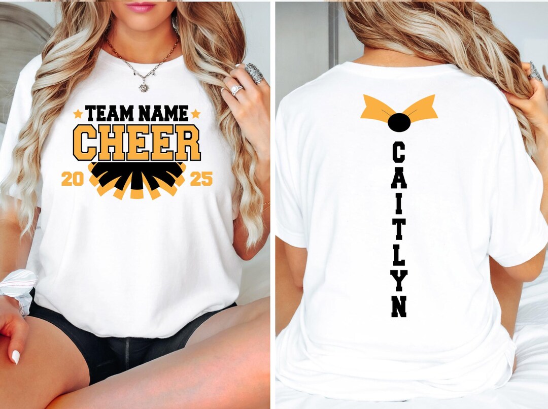 Custom Cheer Team Name Shirt, Personalized Cheer Shirt, Cheer Player ...