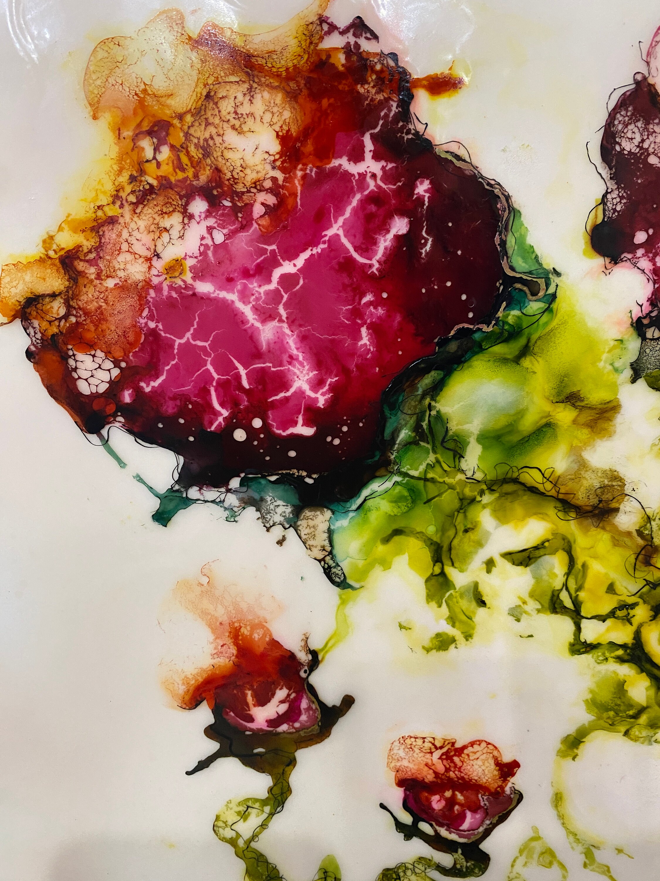Roses Encaustic Art Painting With Encaustic Flowers Art - Etsy