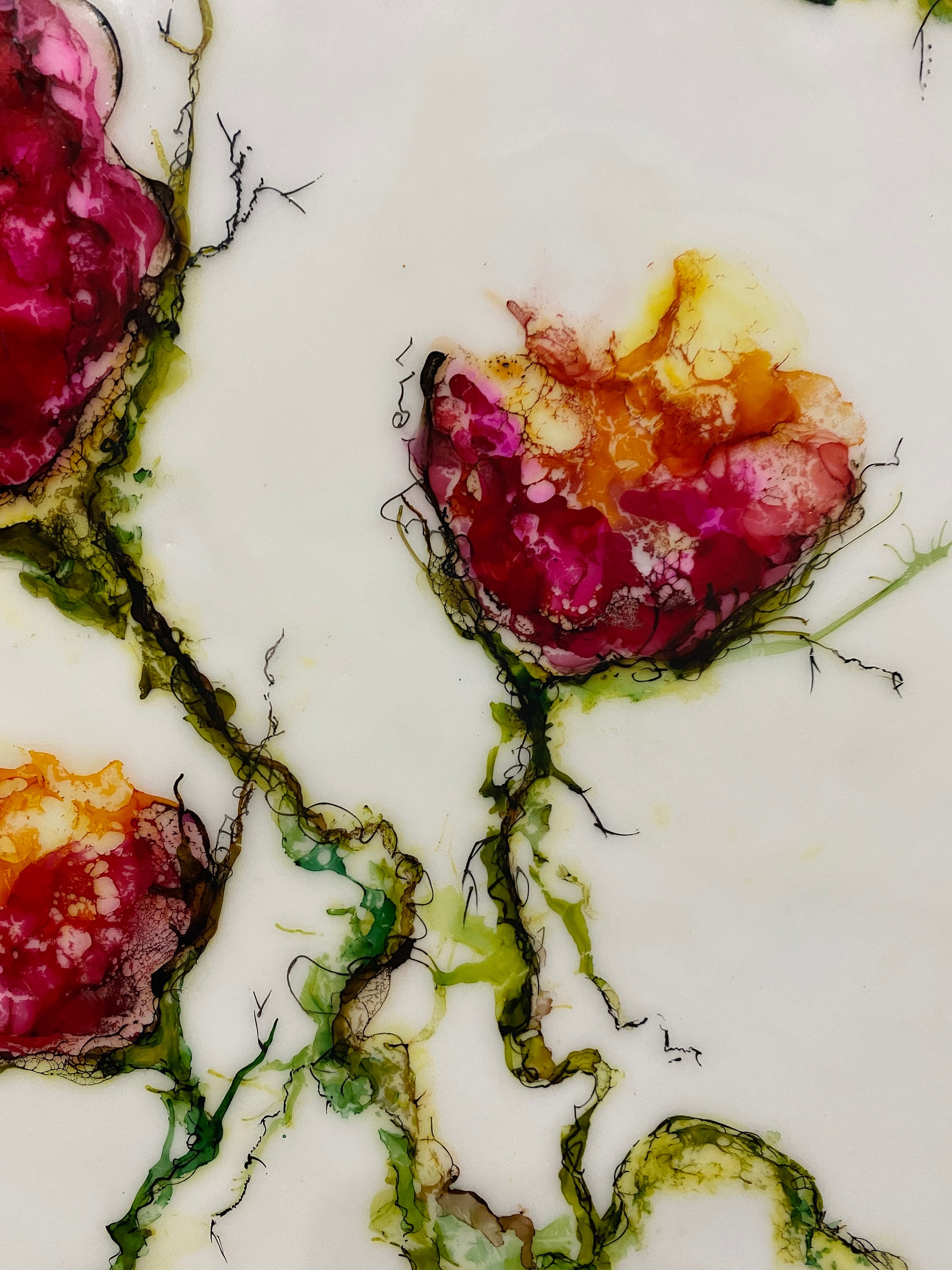 Roses Encaustic Art Painting With Encaustic Flowers Art - Etsy