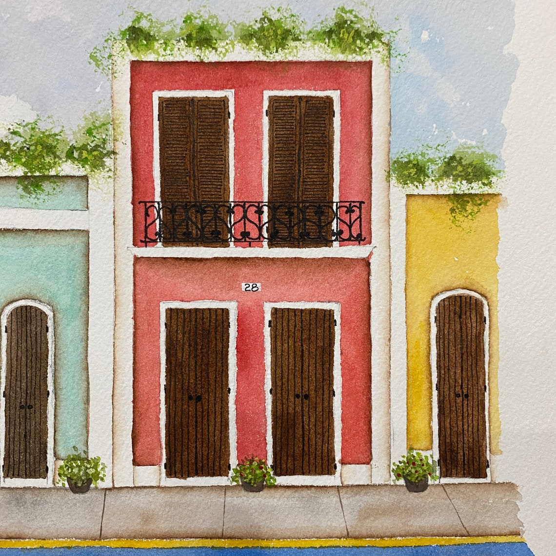 Old San Juan Original Painting, Old San Juan Art Gift, San Juan Puerto ...