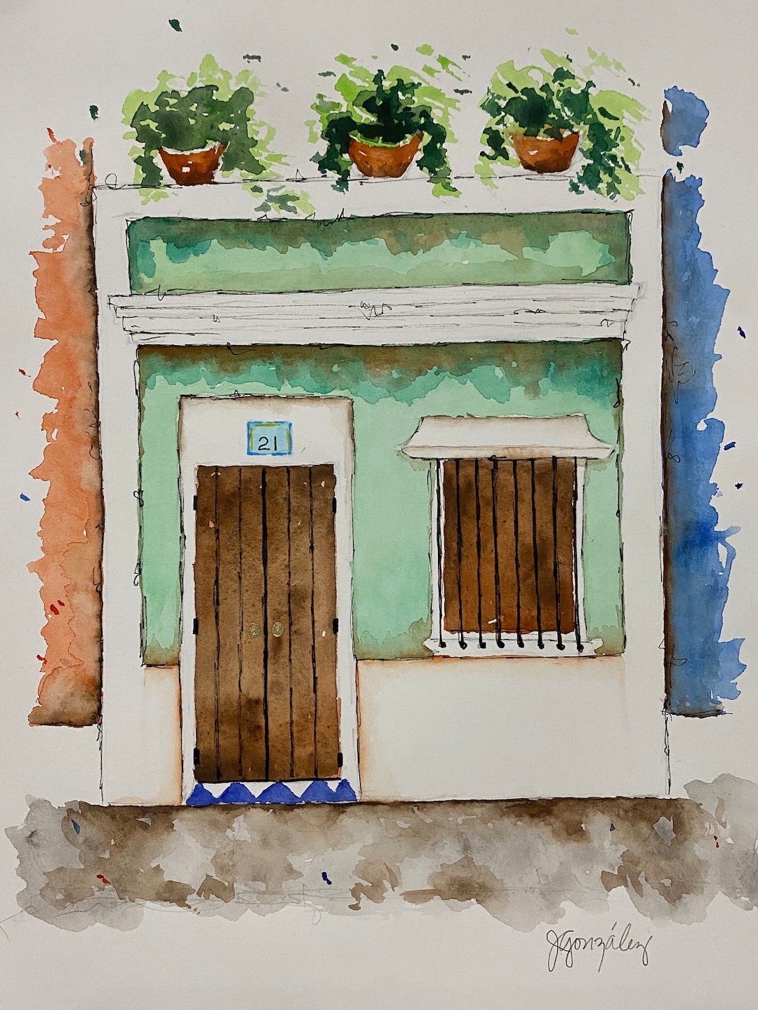 Old San Juan Original Painting, Viejo San Juan Arte, San Juan Puerto ...