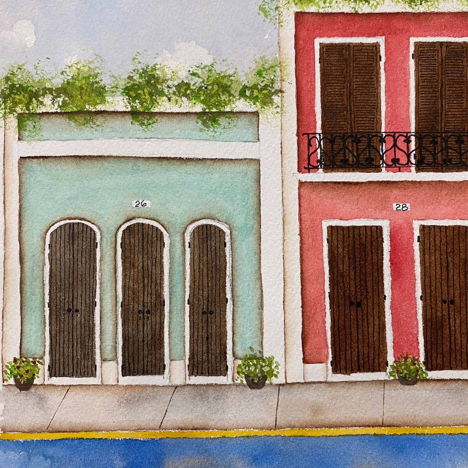 Old San Juan Original Painting, Old San Juan Art Gift, San Juan Puerto ...