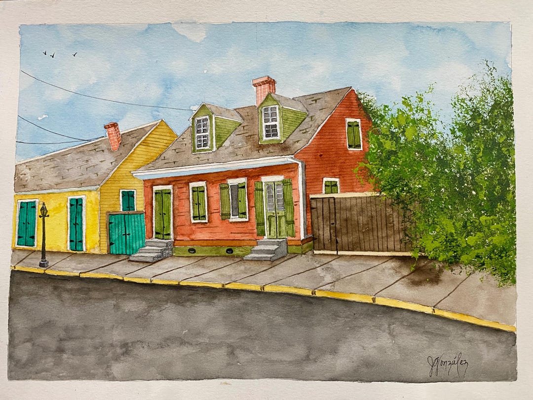 New Orleans Watercolor Painting, French Quarter Watercolor Painting ...