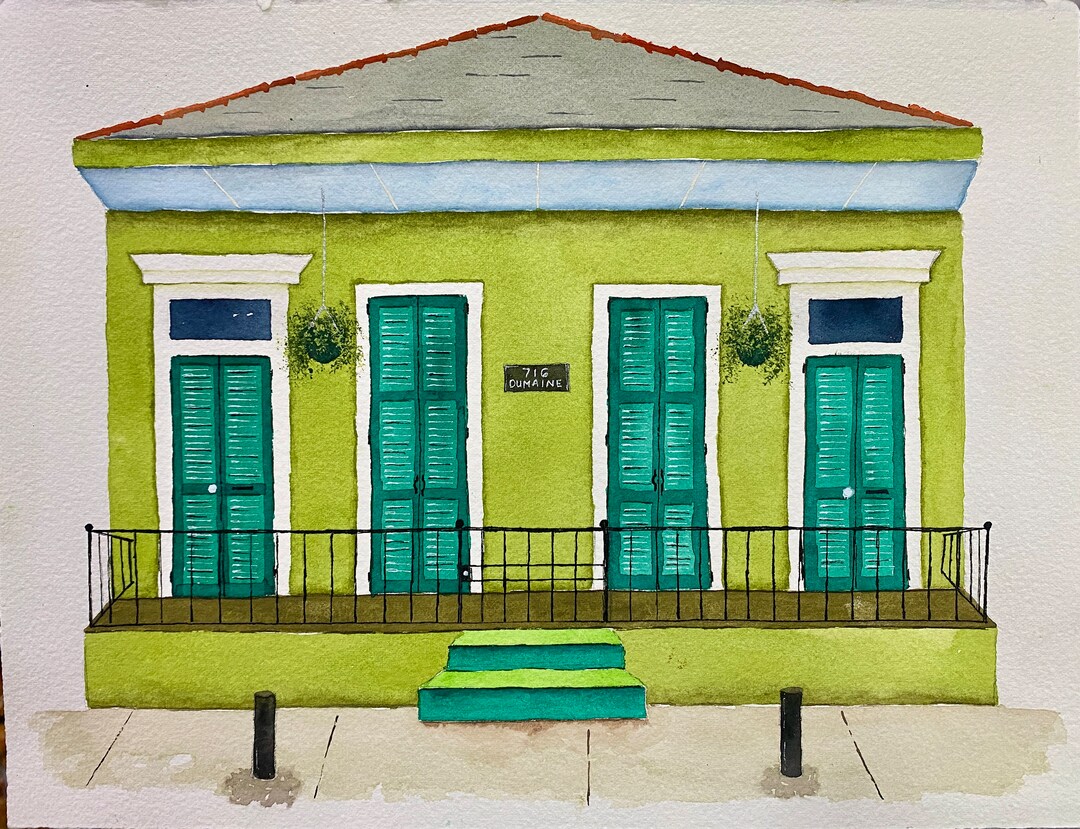 New Orleans Creole House Painting, New Orleans Original Art, French ...