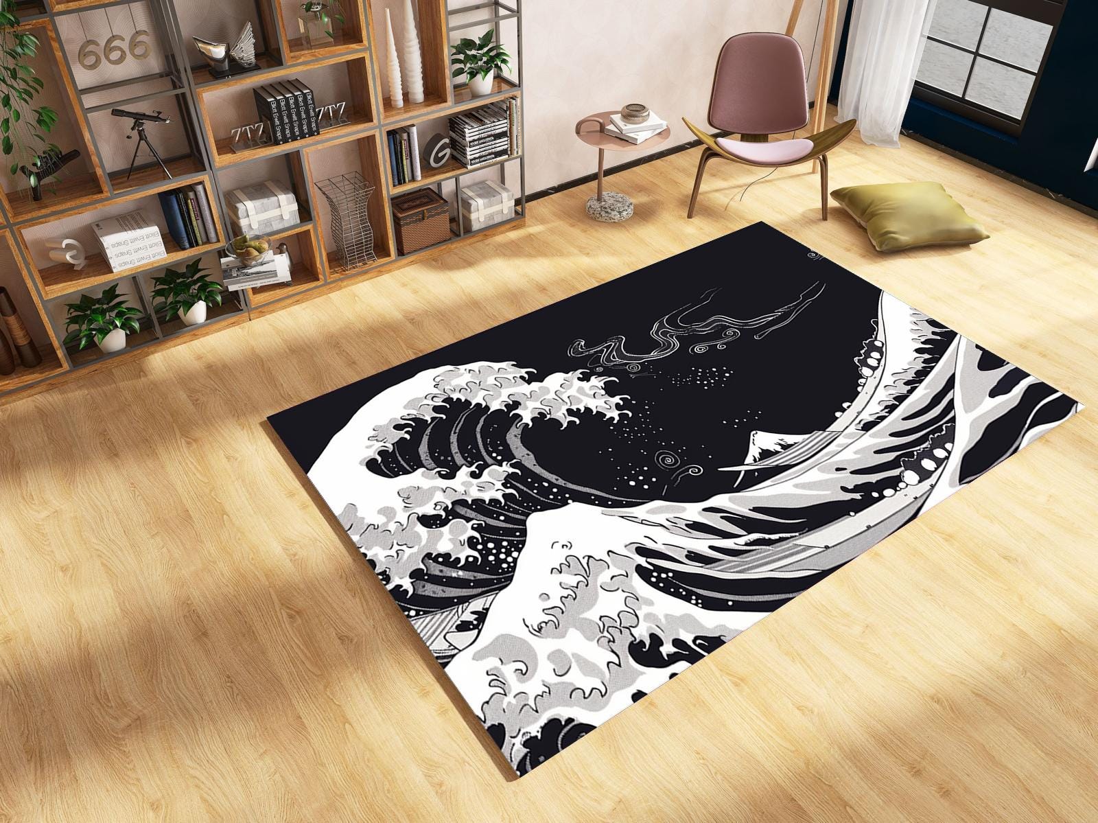 The Great Wave off Kanagawa Black and White, Katsushika Hokusai, Wave ...