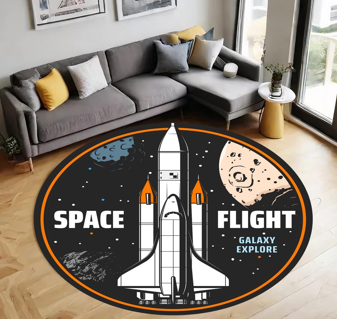 Custom Rocket Rug, Space Shuttle Rug, Custom Rug, Space Flight Rug ...