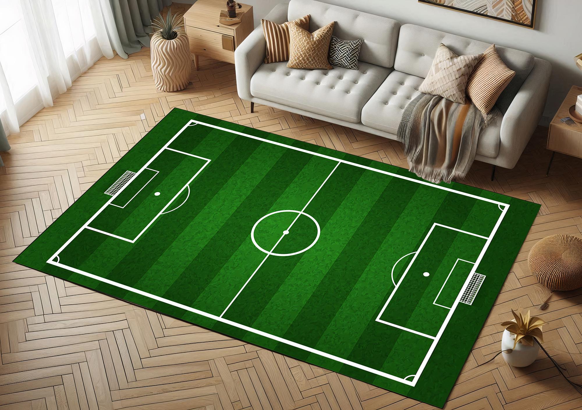 Soccer Rug, Green Soccer Field, Football Field Gridiron, Sport Rug ...