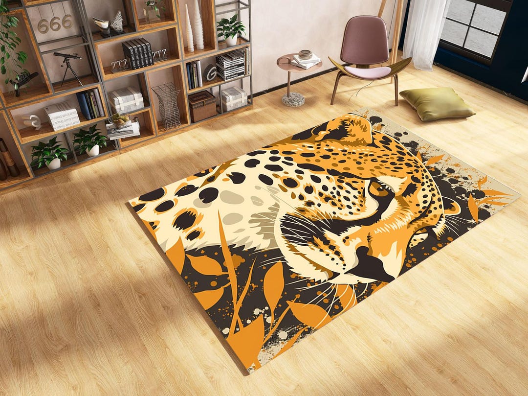 Bengal Tiger Rug: Modern Animals Area Rug, Non-slip Washable Carpet - Etsy