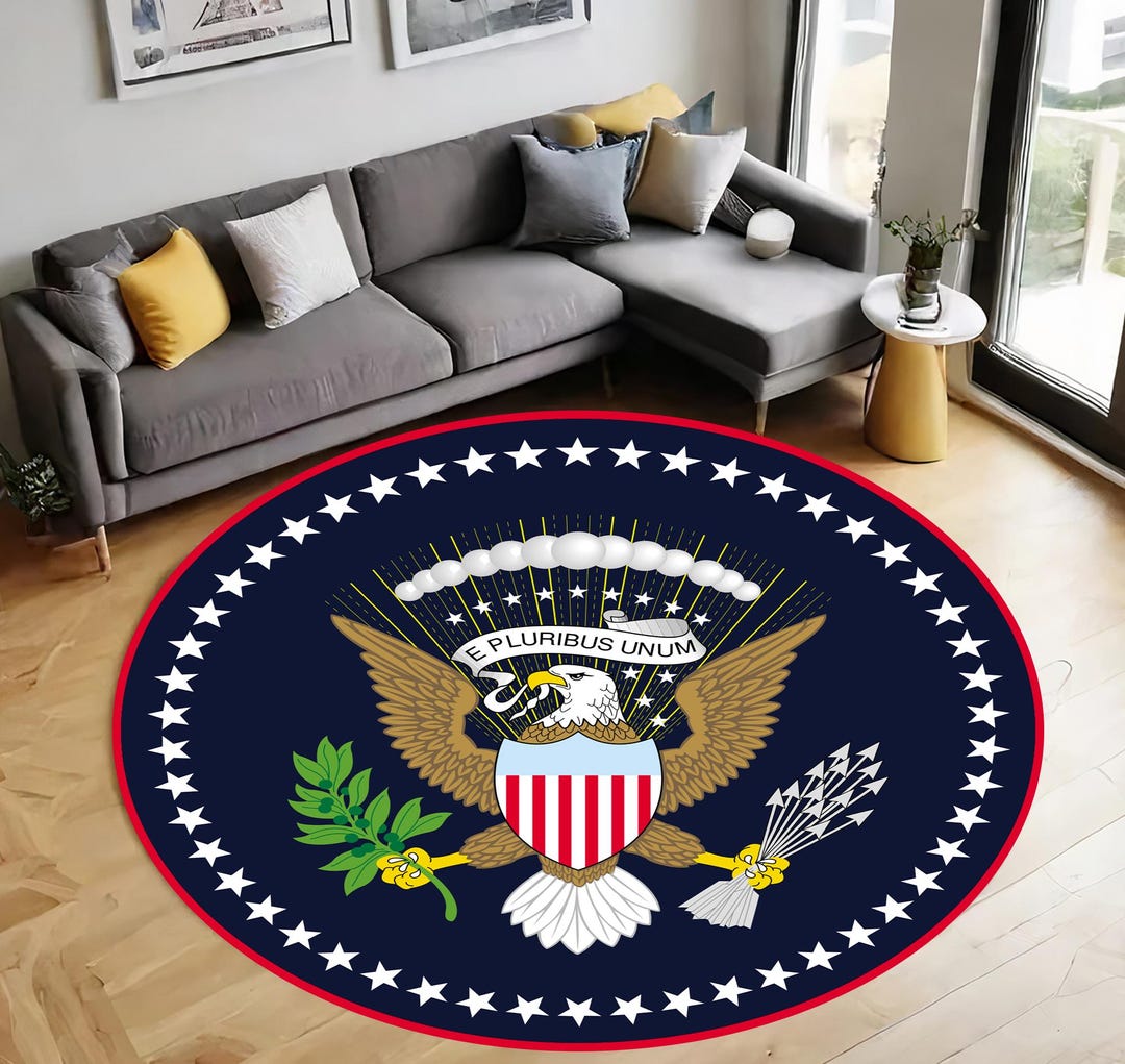 American Eagle Badge, Patriotic Eagle, United States Rug, USA Flag ...