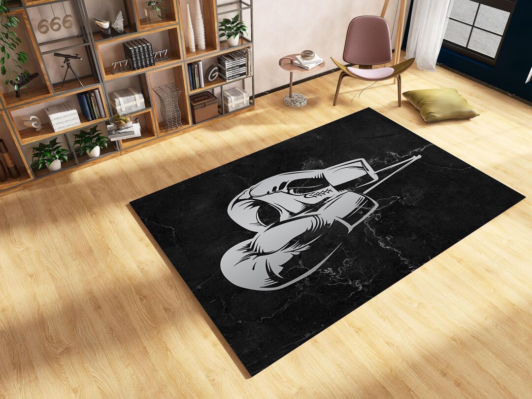 Custom Boxing Gloves Rug: Modern GYM Decor - Etsy