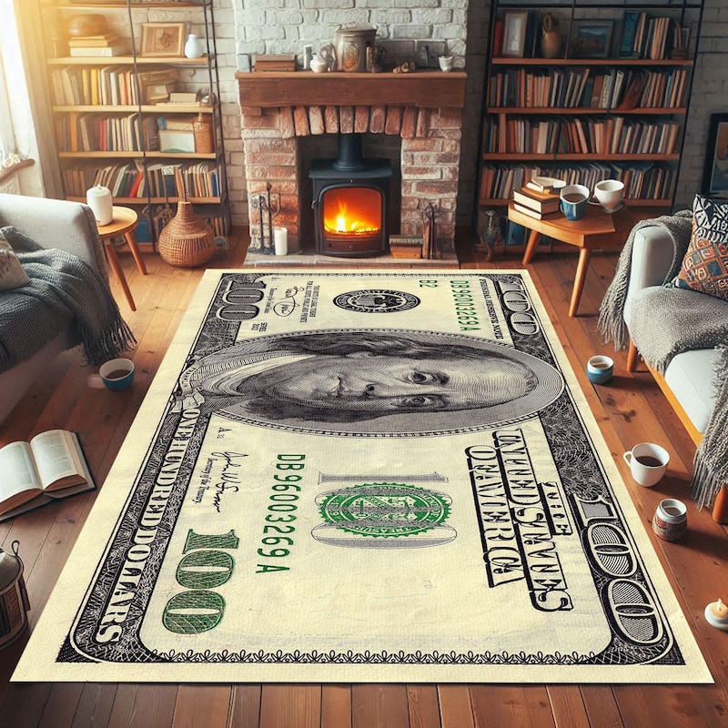 100 Dollar Bill Rug - Etsy
