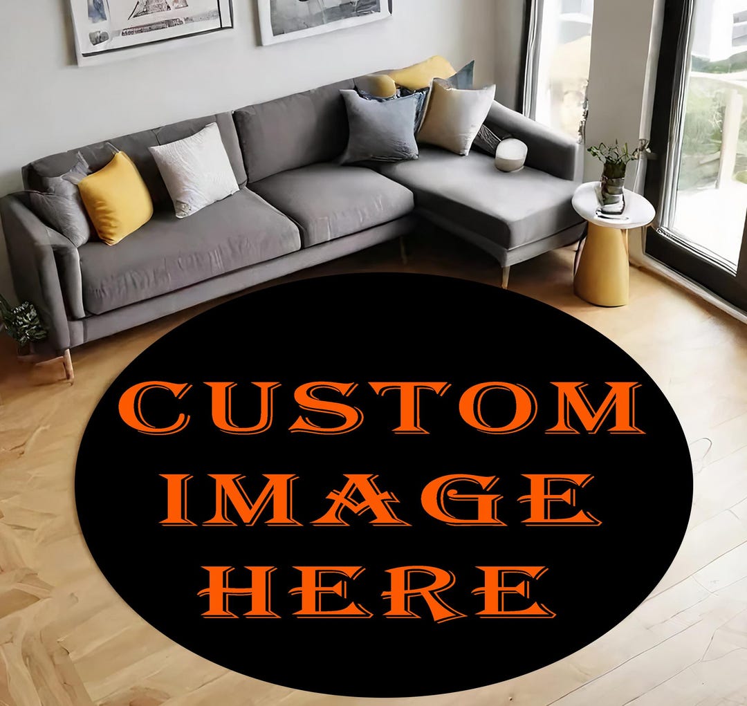 Personalized Rug, Round Rugs, Custom Your Image Area Rug, Custom Rug ...