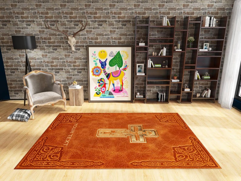 Custom Christian Rug: Bible Book Design, Religious Home Decor - Etsy