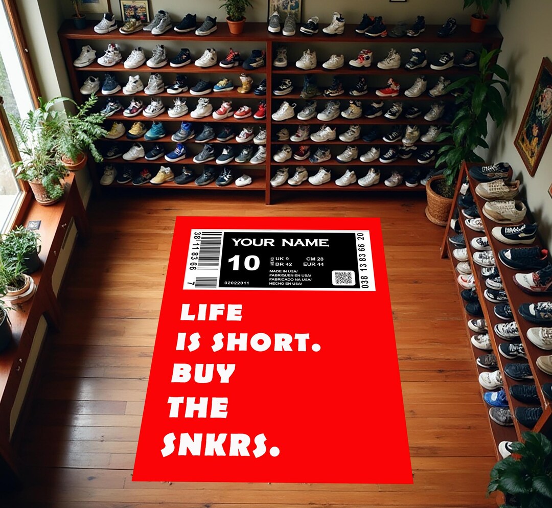5 Variation, Custom Sneaker Rug, Custom Shoes Room, Sneakers Shoes Rug ...