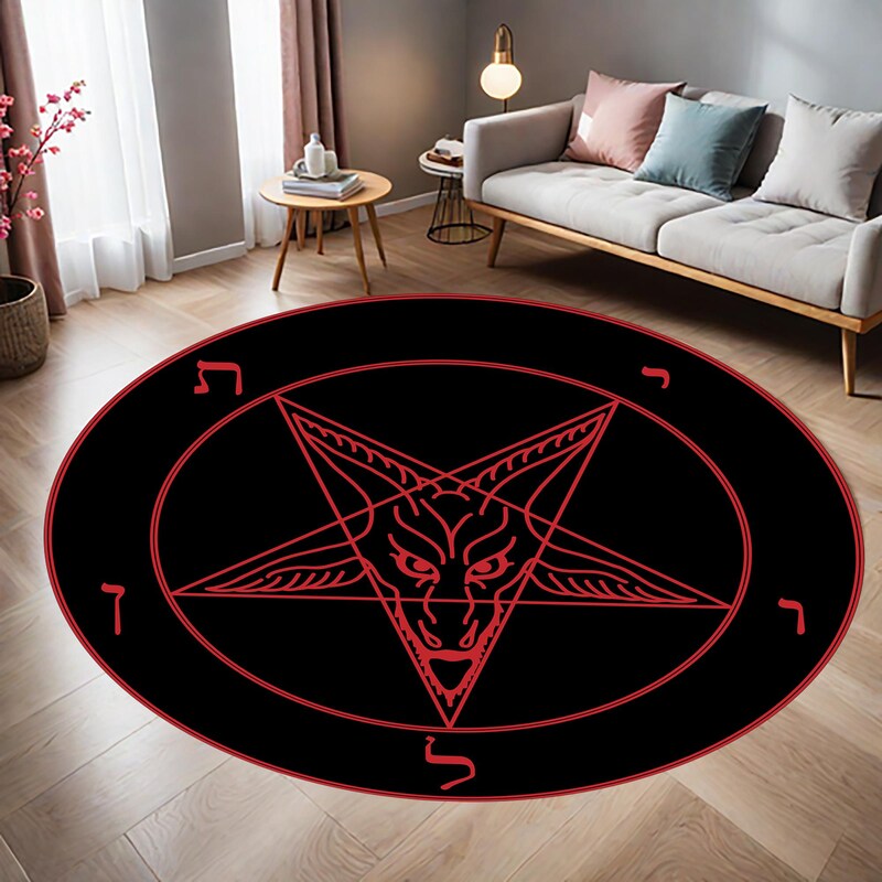Satanic Pentagram Rug - Etsy