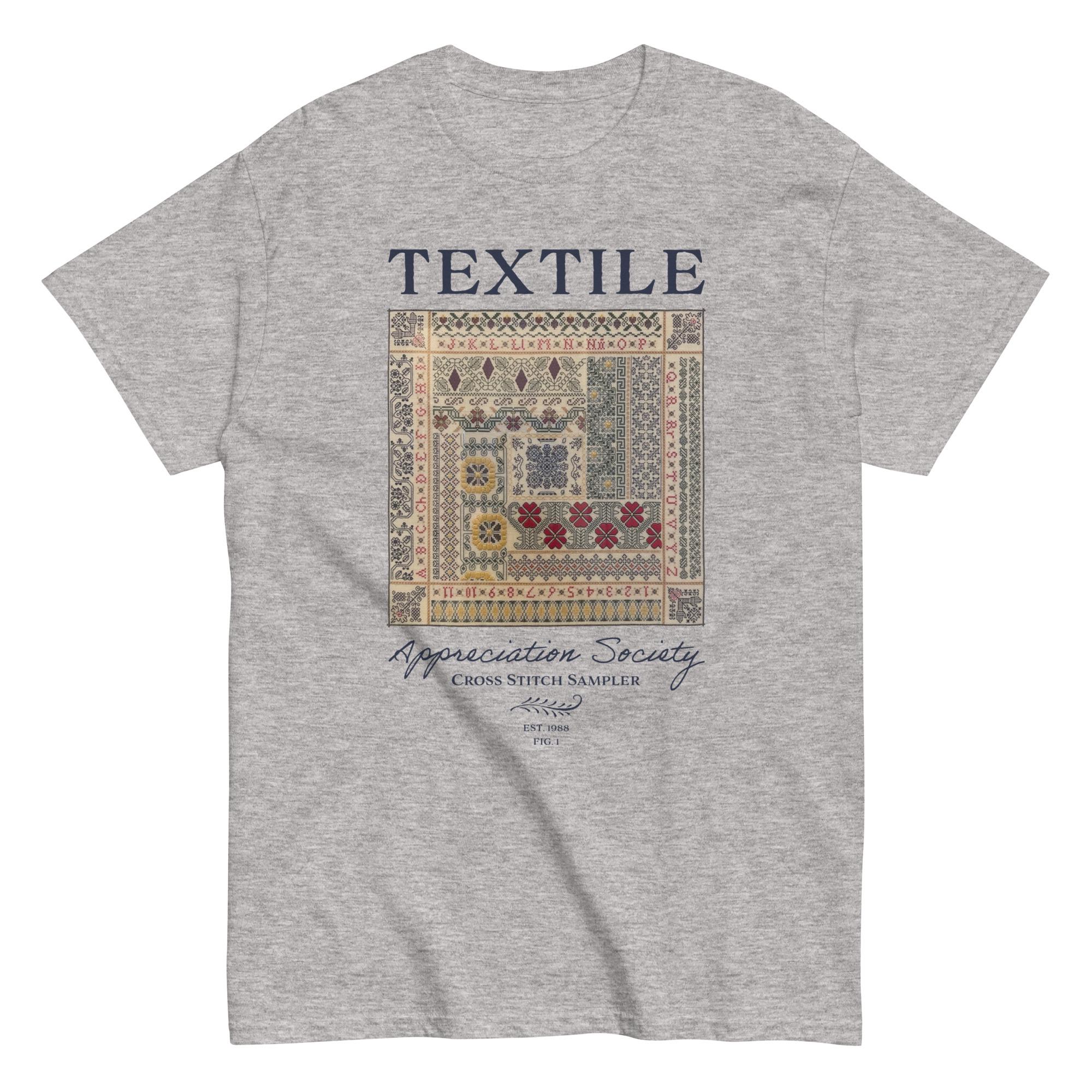 Textile Appreciation Society Cross Stitch Sampler Cotton Unisex Tee - Etsy