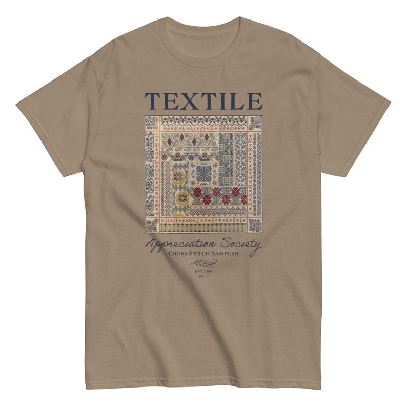Textile Appreciation Society Cross Stitch Sampler Cotton Unisex Tee - Etsy
