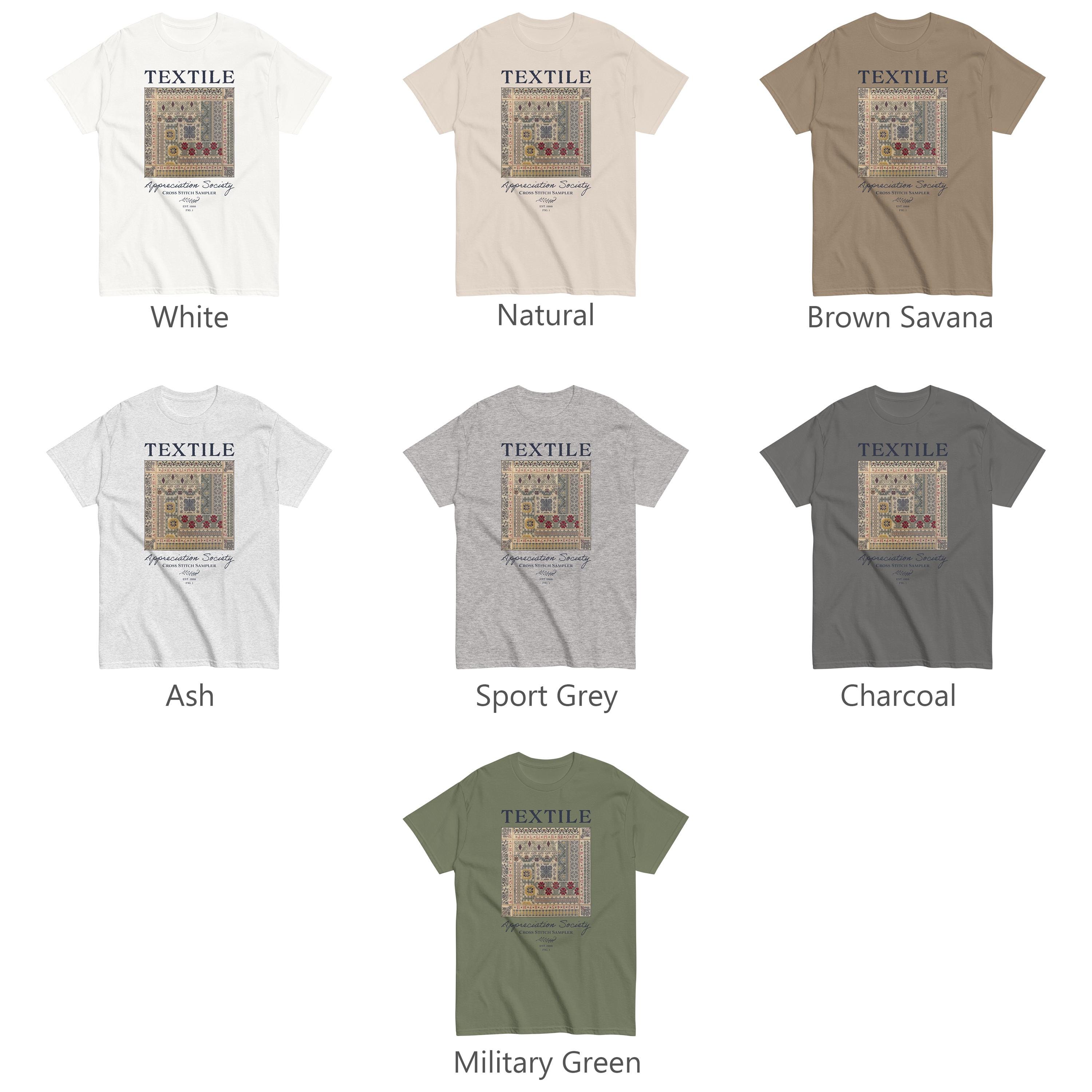 Textile Appreciation Society Cross Stitch Sampler Cotton Unisex Tee - Etsy