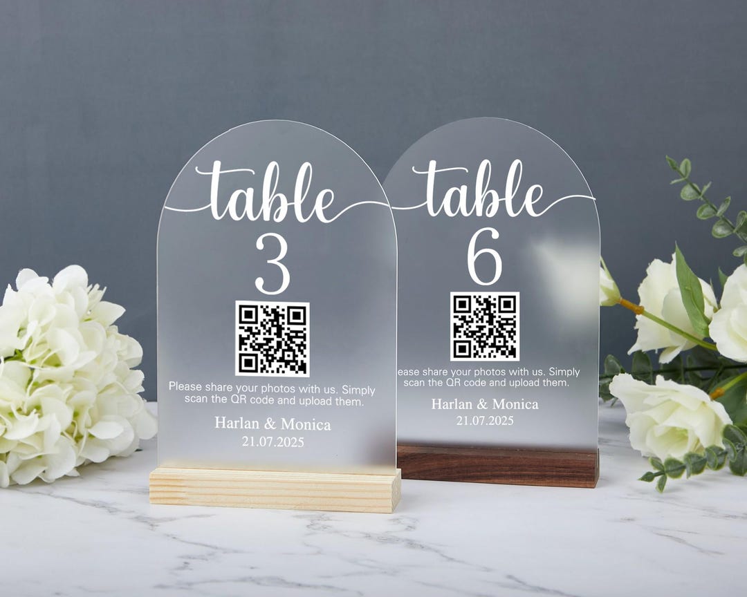 Frosted Acrylic Table Numbers, Wedding Photo Sign, Capture Love ...