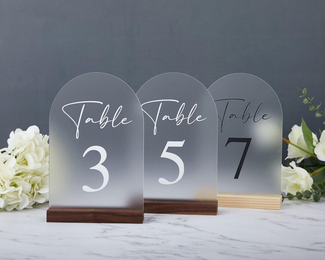 Acrylic Arch Table Signs,wedding Table Decor,gift and Card Table Signs ...
