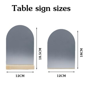 Acrylic Arch Table Signs,wedding Table Decor,gift and Card Table Signs ...