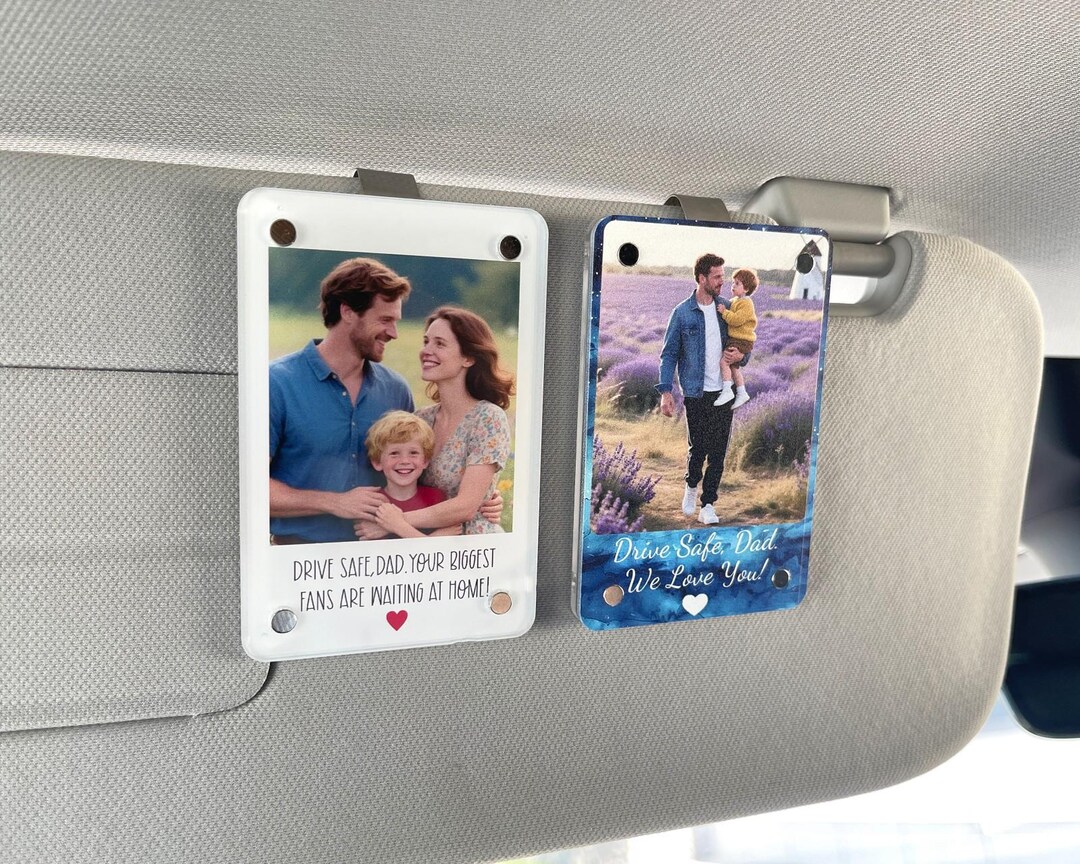 Personalized Photo Car Visor Clip, Acrylic Car Charm, Couples Gift - Etsy