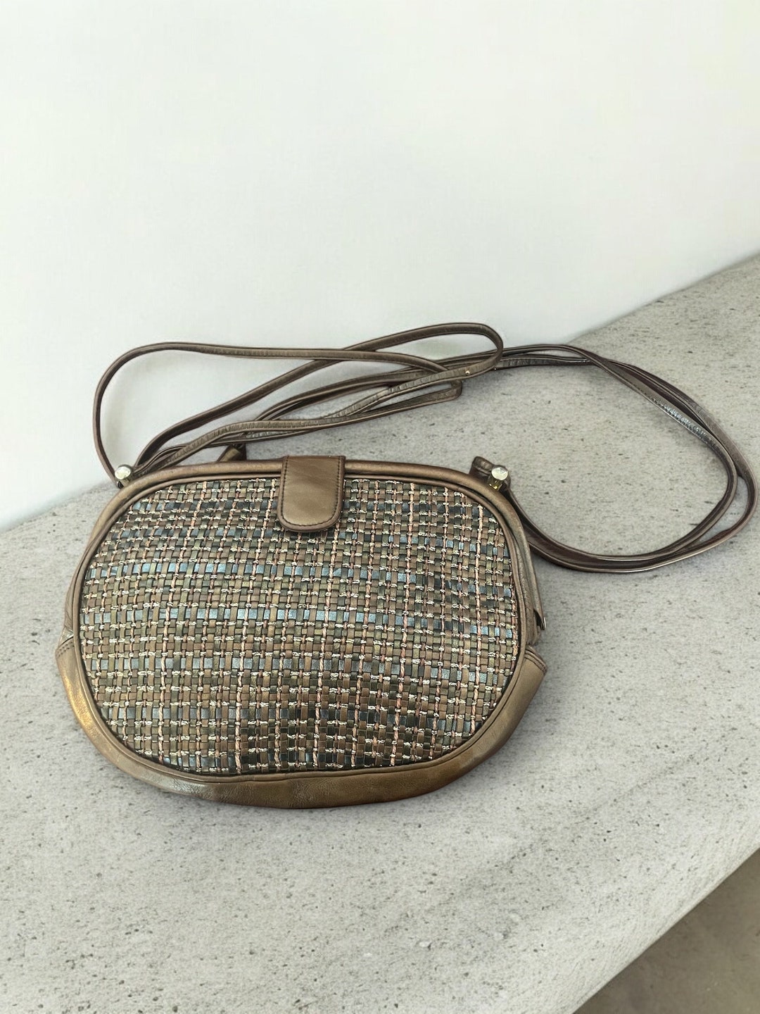 Midcentury Made in West Germany Leather Bag Medici Genuine Leather ...