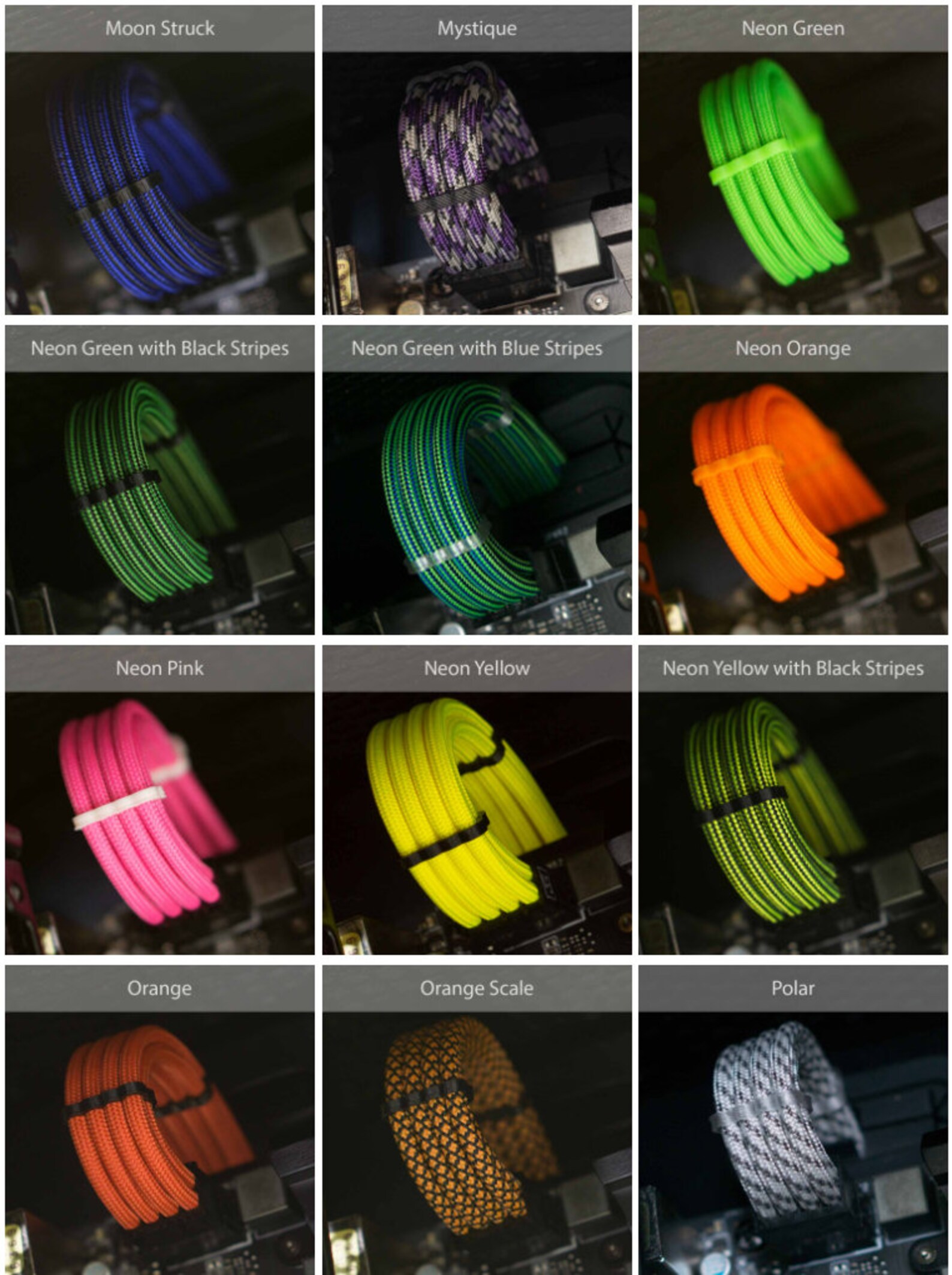 30cm Custom Design Sleeved Cable Extensions for PC Builds - High ...