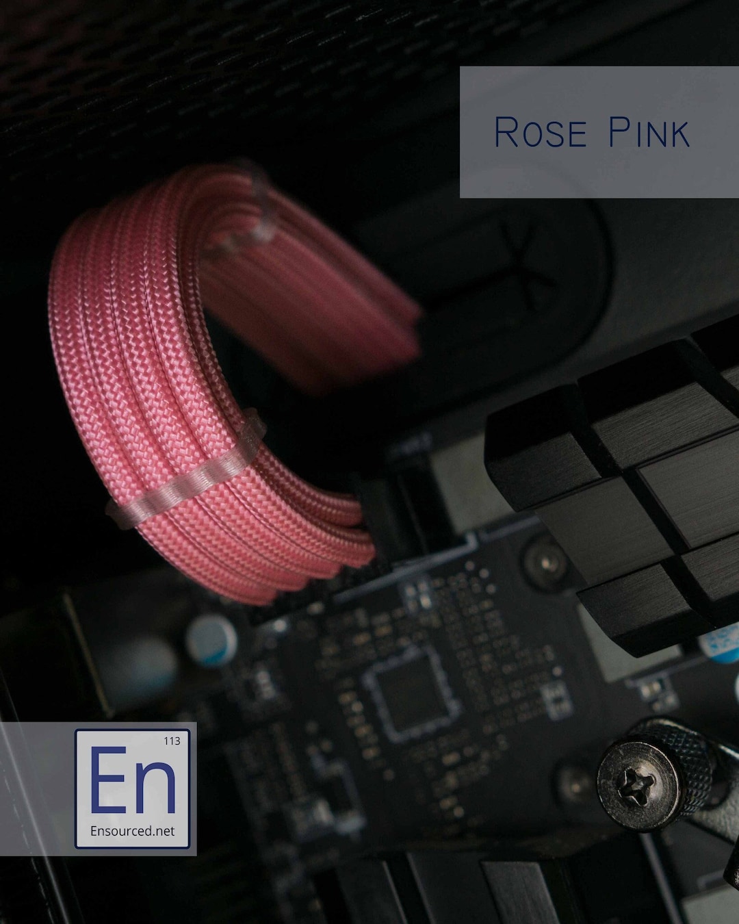 30cm Custom Rose Pink Sleeved Cable Extensions for PC Builds - High ...