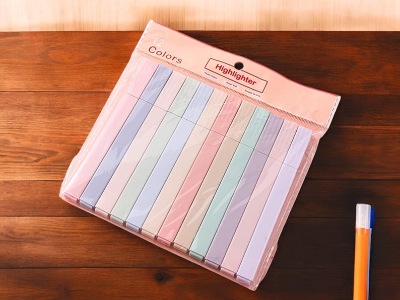 Cute Highlighter Set | Dual Tip Pastel Markers | Cute Stationery ...
