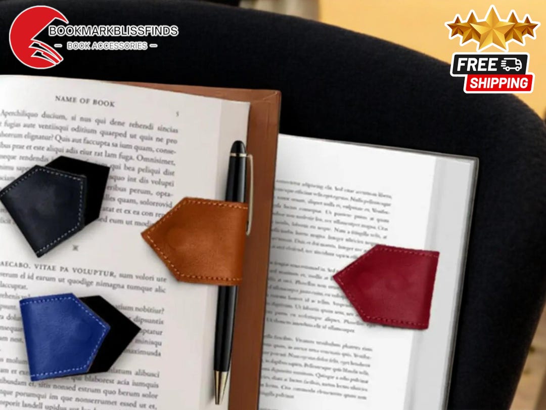 Leather Magnetic Bookmarks | Vintage-style Page Marker | Waterproof ...