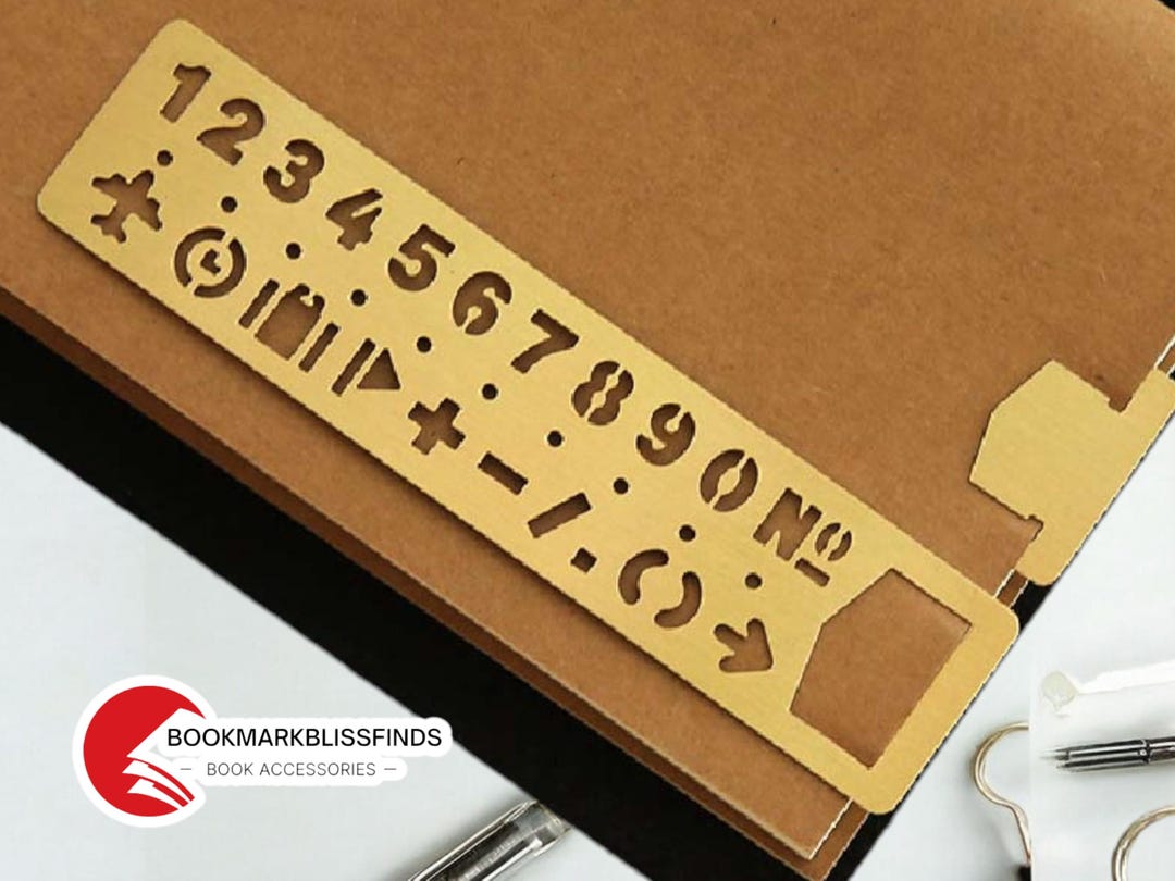 Ruler Book Stopper Stylish Page Mark Ornament Shelf Display Stationery ...