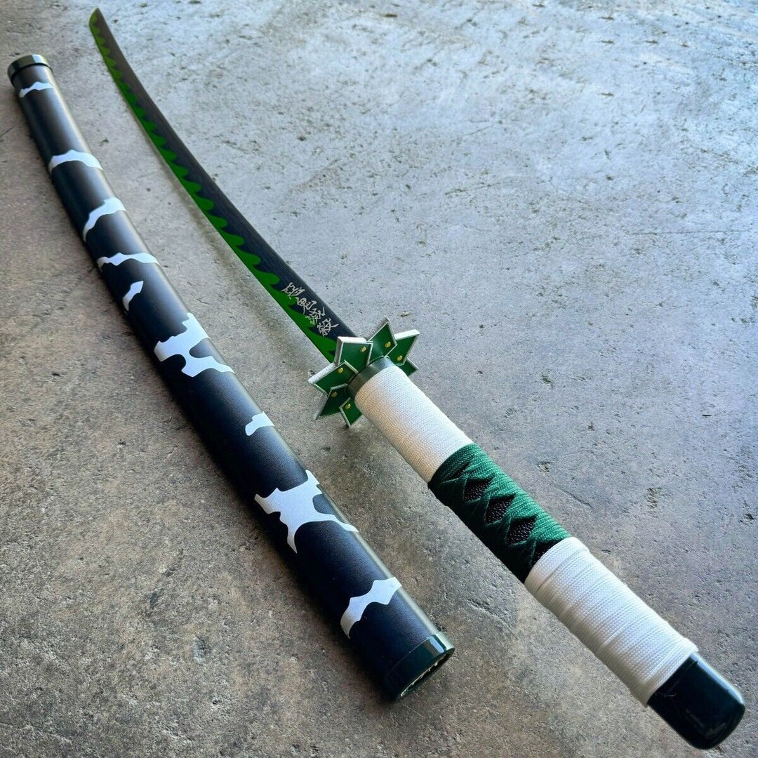 Anime Sword Cosplay,40 Demon Slayer Sanemi's Green Sword Anime Series ...