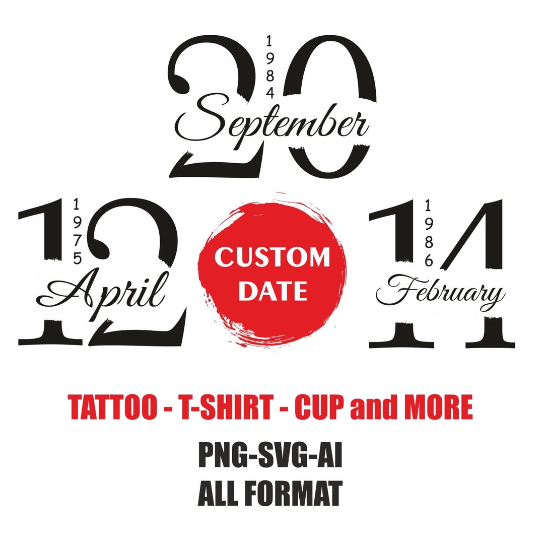 Custom Date Tattoo Design: Couple Monogram Logo (digital Download) - Etsy