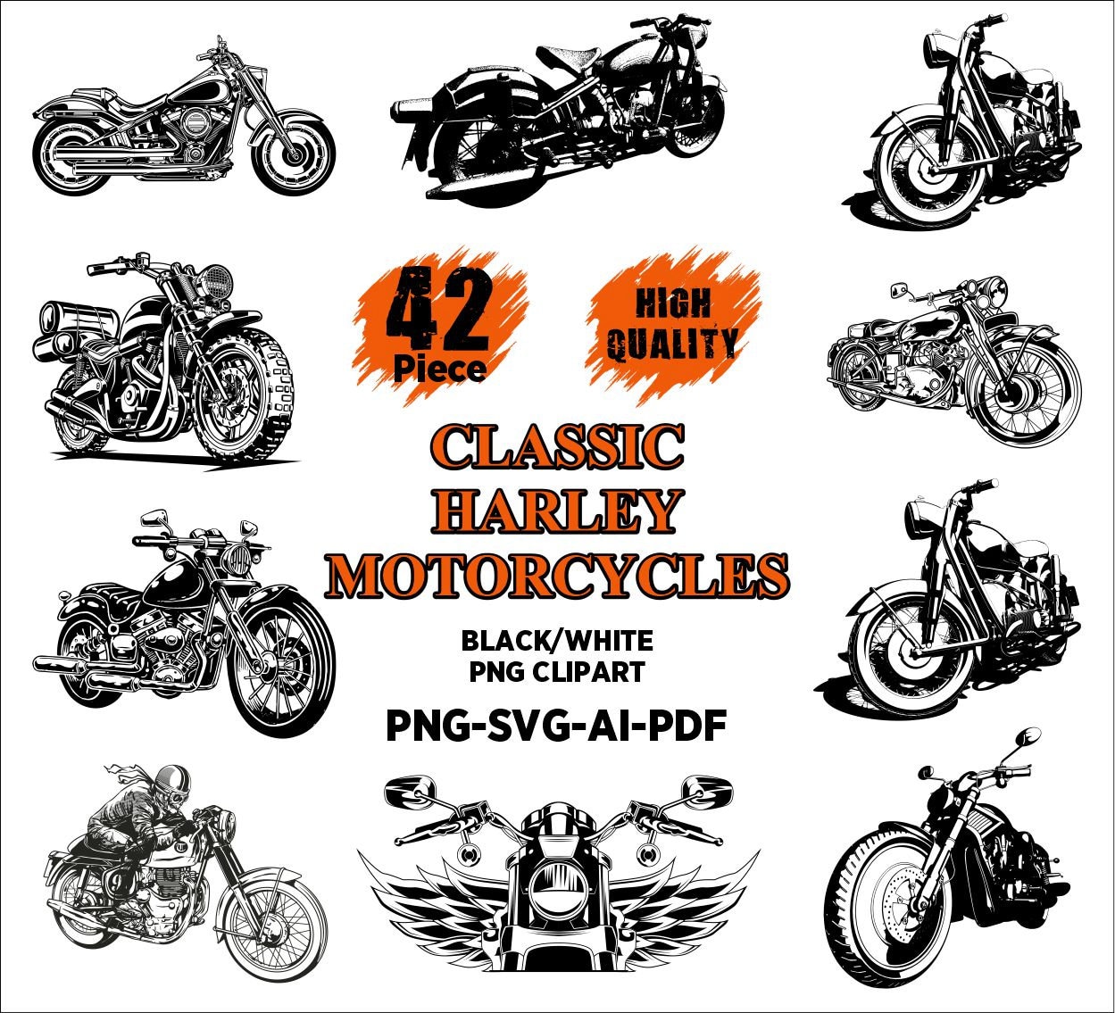 Harley Motorcycles, Motorcycles Png, Motorcycles Vector, Harley Vector ...