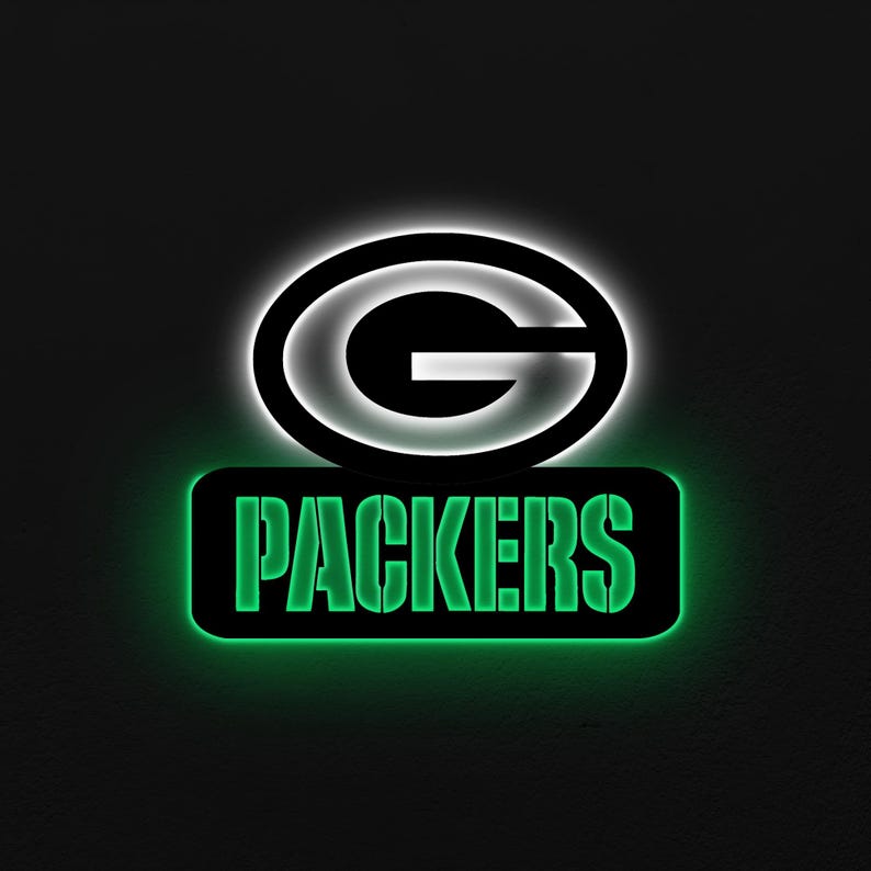Green Bay Packers LED Wall Art: Color Changing NFL Decor - Etsy