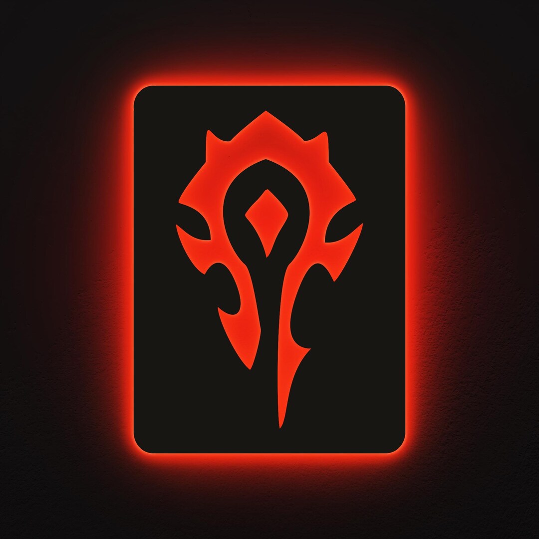 World of Warcraft Logo LED Sign, Wow Led Light, Game Zone, Gaming Wall ...
