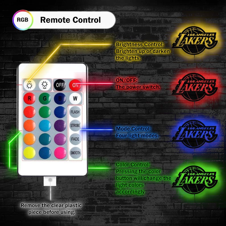 Michael Jordan Jumpman Wood Sign With Led Light, Game Room Decor, RGB ...