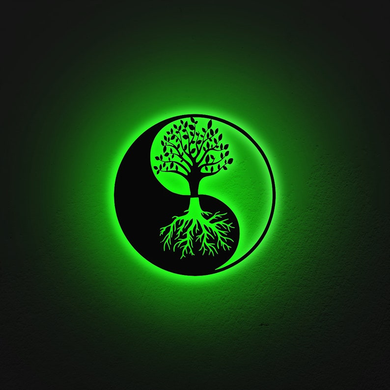 LED Tree of Life Wall Decor: RGB Light-up Wood Art - Etsy