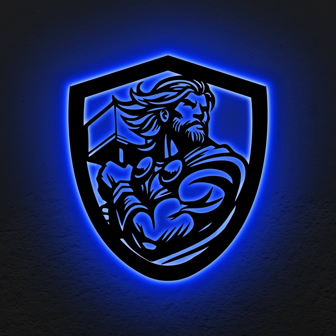 Thor Led Sign , Superhero Ligted Wall Decor, a Fantastic Gift for Him ...