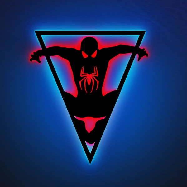 Spiderman Led Light Wall Art - Etsy