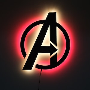 Avengers RGB LED Sign: Illuminated Wall Decor - Etsy