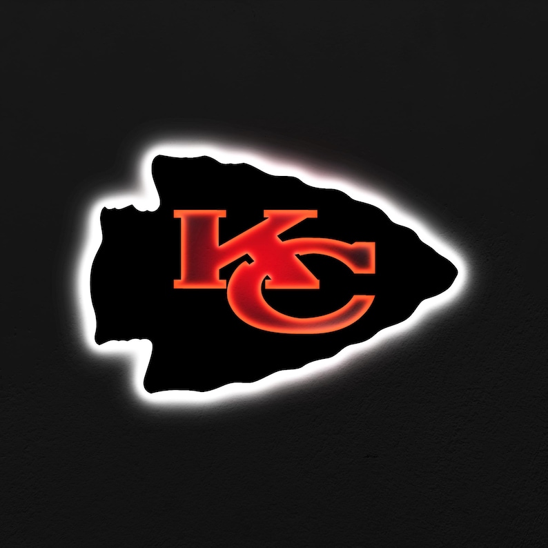 Kansas City Chiefs LED Wall Decor: Color Changing Football Sign - Etsy