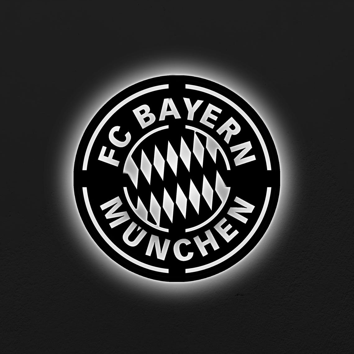 FC Bayern Munich LED Wall Sign: Bundesliga Football Decor,sports Gift ...