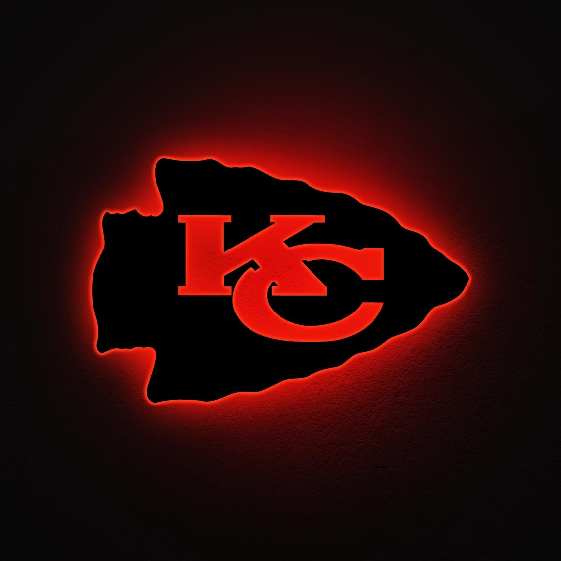 Kansas City Chiefs LED Wall Decor: Color Changing Football Sign - Etsy